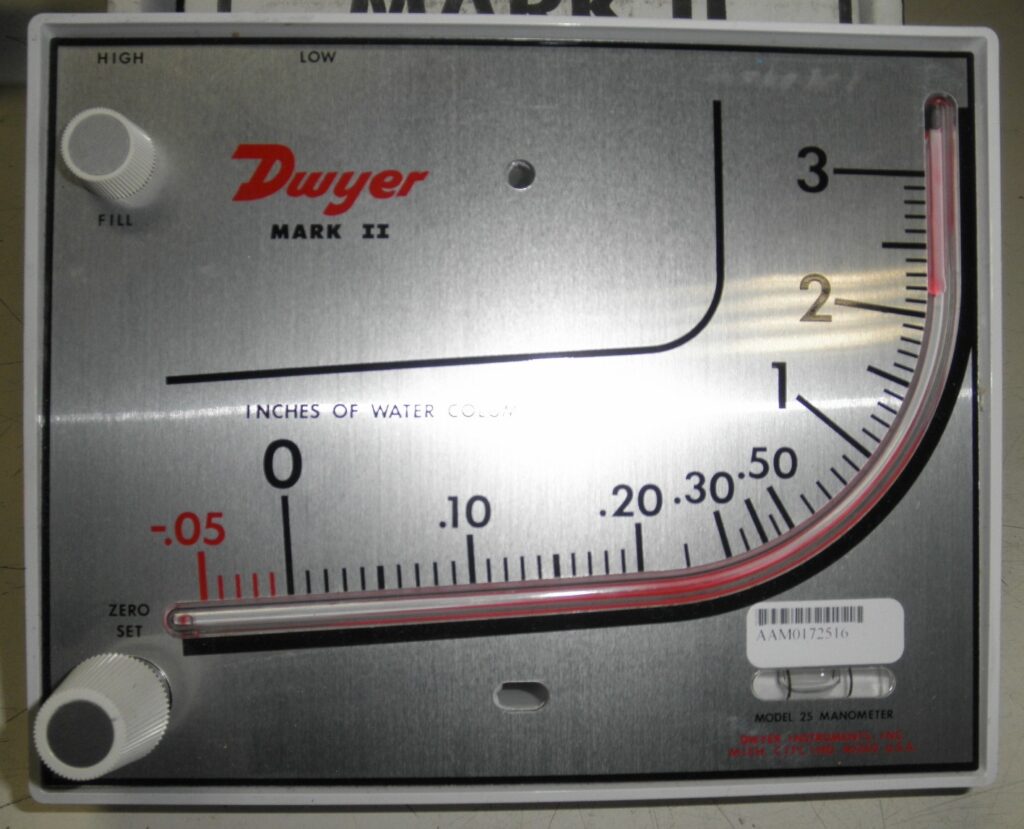 Dwyer Mark II Model 25 Manometer ⋆ DP Equipment LLC