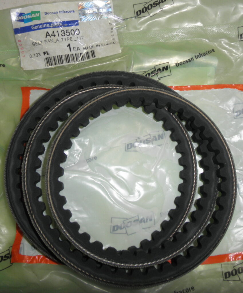 A413500 Doosan Belt Fan Belt Type 117 DWA413500 ⋆ DP Equipment LLC