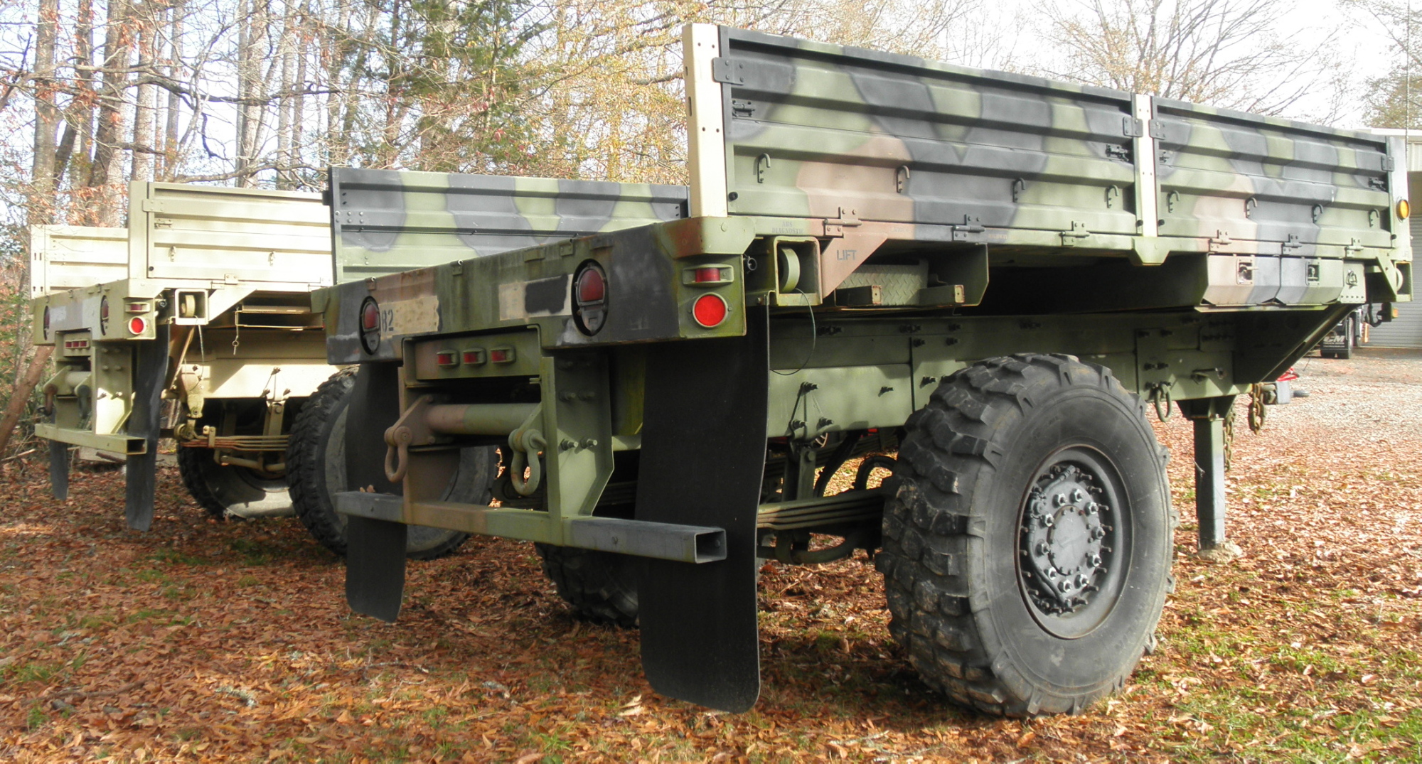 M1082 Cargo Trailer 5-Ton Flatbed, Sides, Tailgate LMTV 2330-01-449 ...