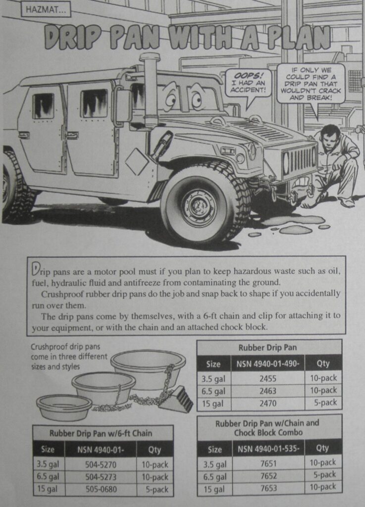 4940-01-490-2455 Crushproof Rubber Drip Pan 3-1/2 Gallon US Army TACOM ...