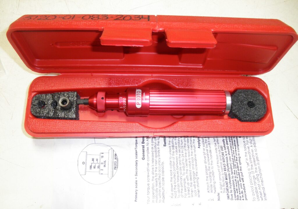 Proto J6106A 1/4 Drive Torque Driver 5120-01-083-2034 Wrench, Torque US ...