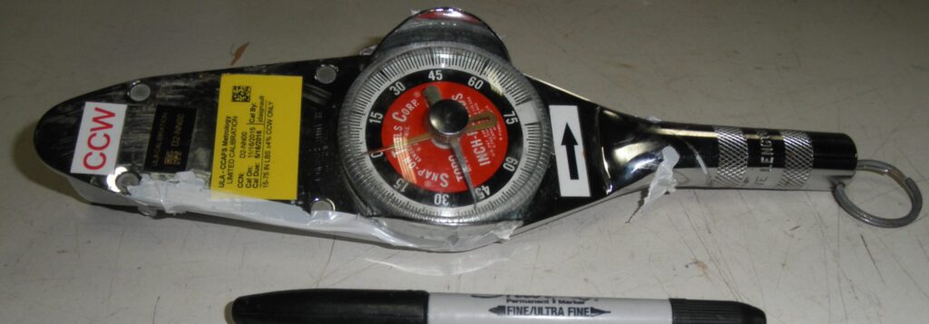 Snap-on 1/4" Drive Torque Wrench Torqometer TE6FUA ⋆ DP Equipment LLC