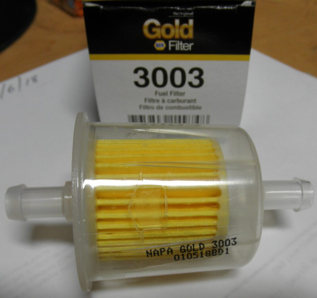 3/8" Inline Fuel Filter NAPA Gold 3003 33003 Plastic In-Line Fuel w/ 3/ ...