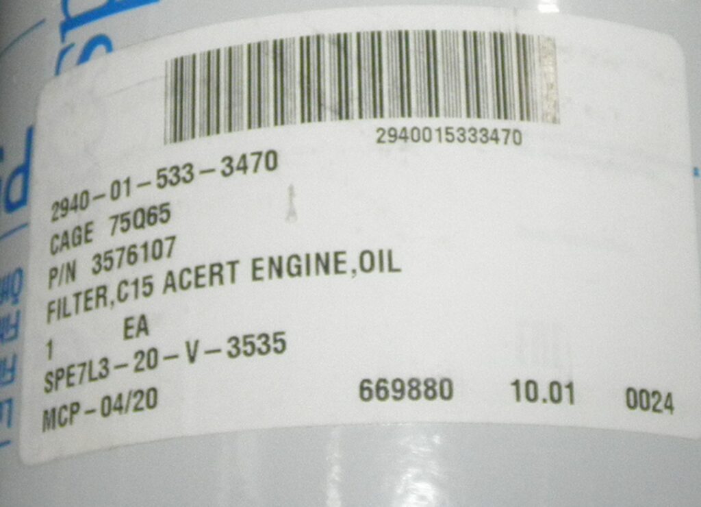 P551808 Donaldson Oil Filter USA 2940-01-533-3470 3576107 Fits 1R-1808 ...