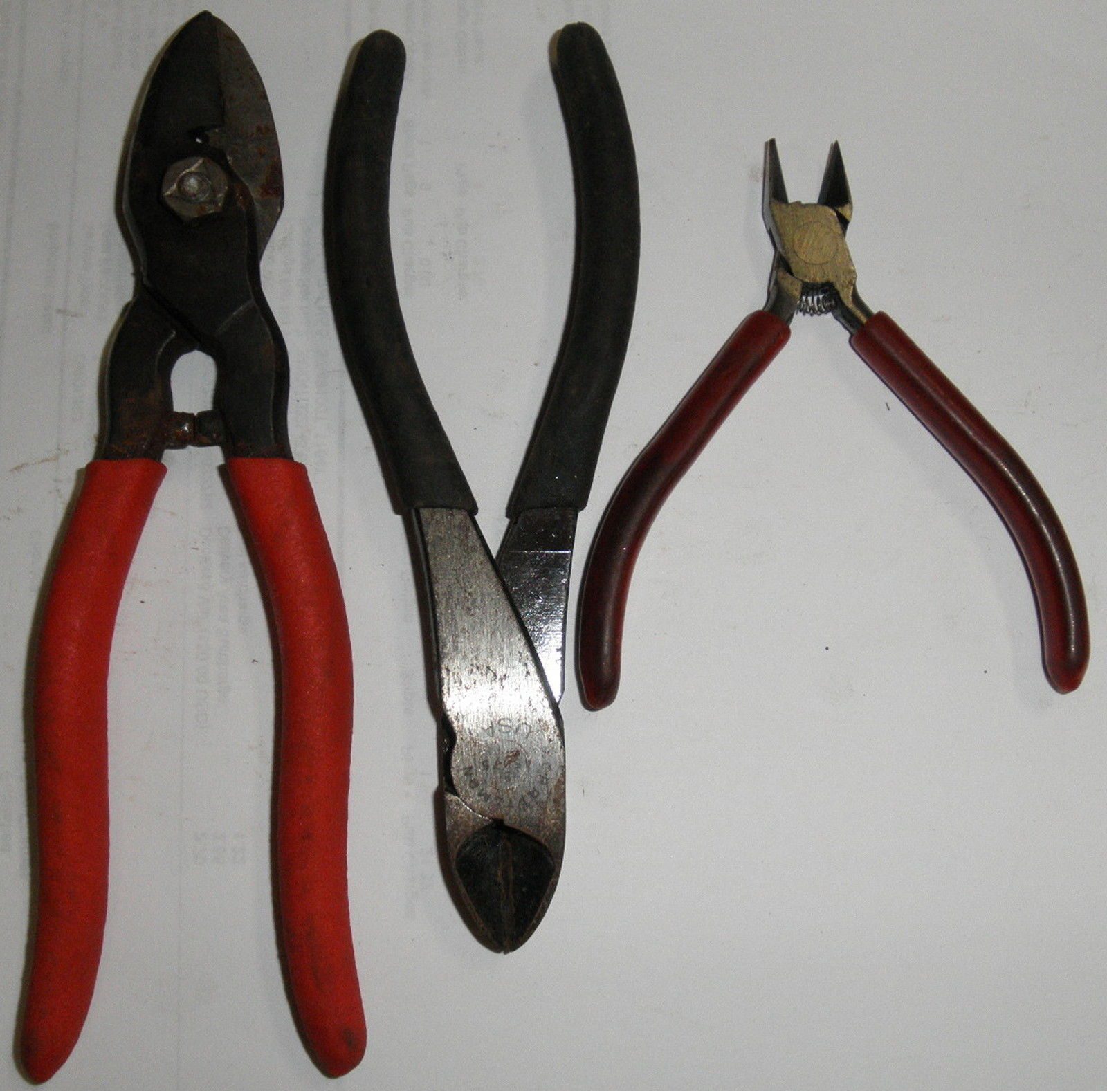 3-Pc-Side-Wire-Cutting-Plier-Set-WISS-ProAmerica-Craftsman-USA ...