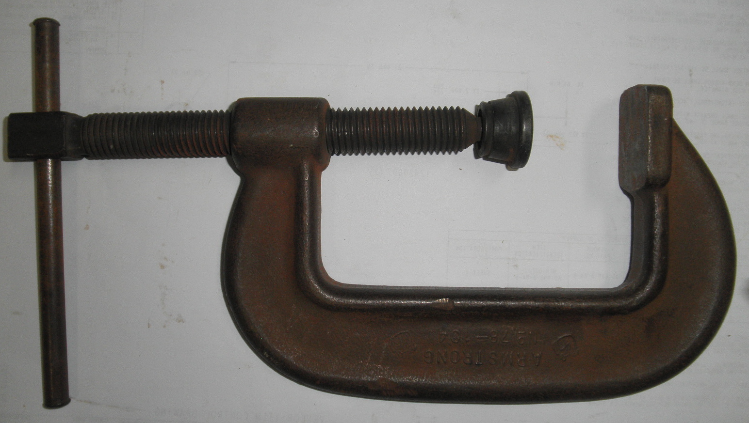 78-104 Armstrong C-Clamp USA 0-4" Jaw 2" Throat ⋆ DP Equipment LLC