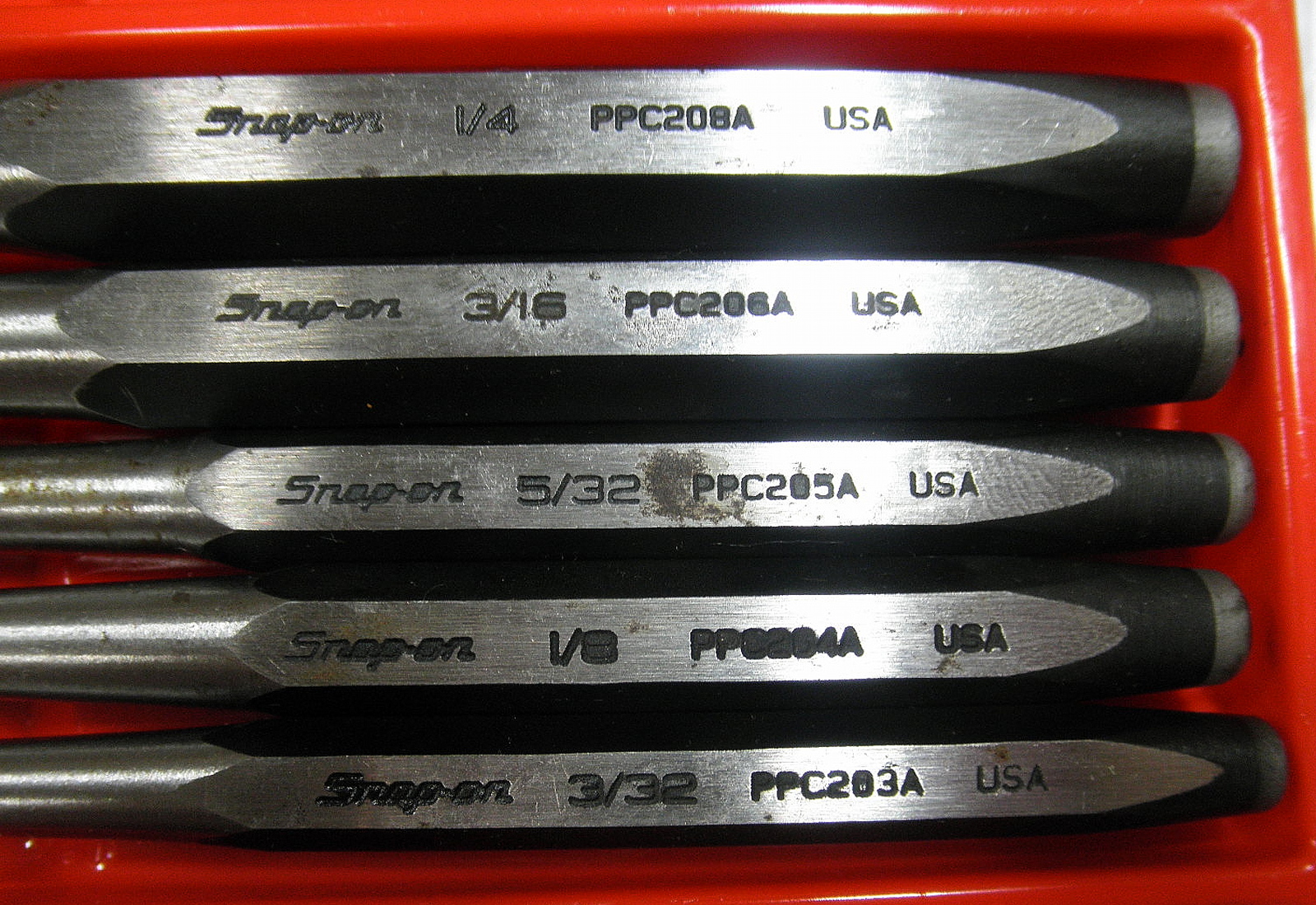 Snap-on PPC 15 Pc Punch Chisel Set 5180-01-437-2003 PPC715A ⋆ DP ...