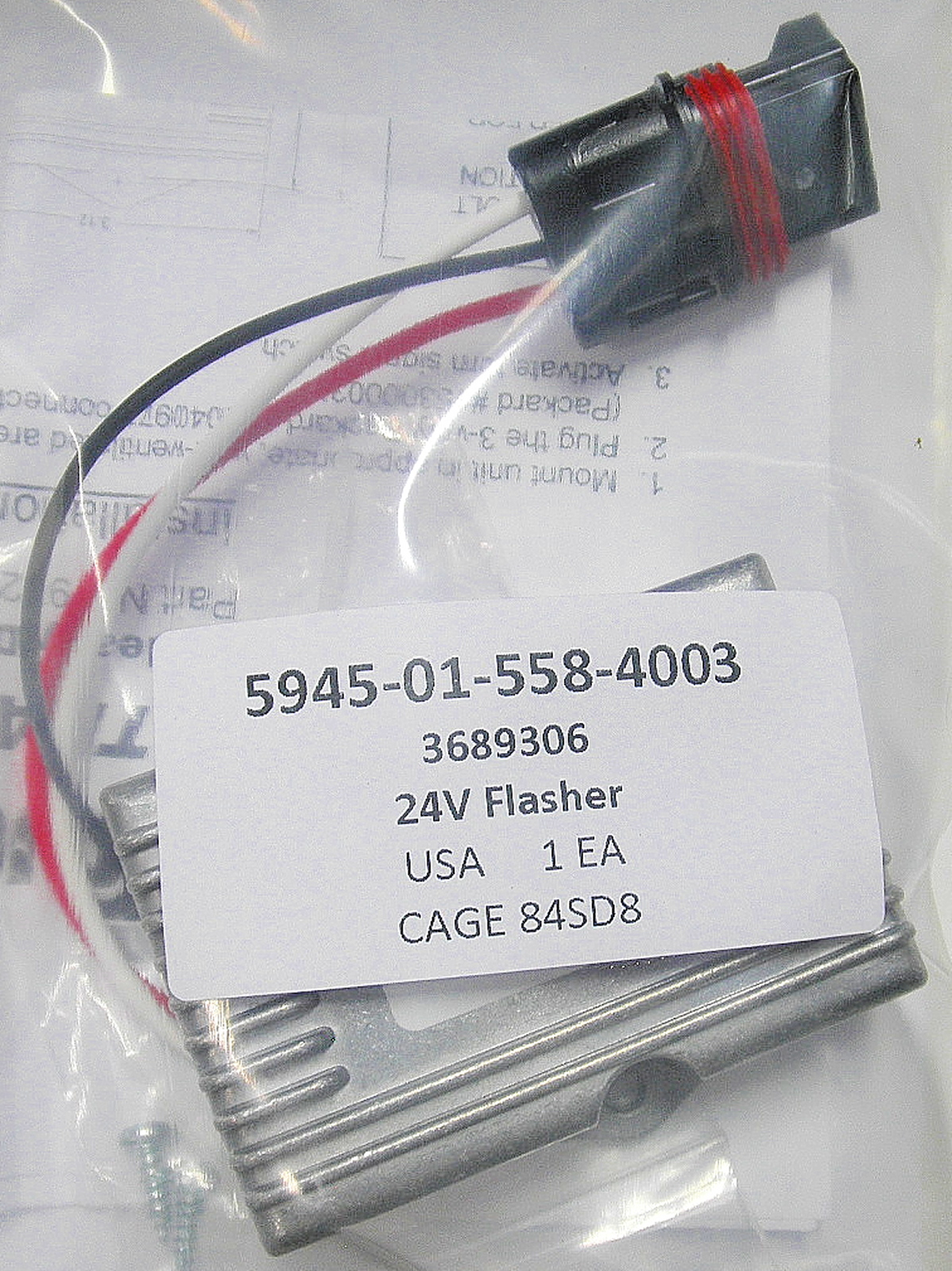 3689306 5945-01-558-4003 24V Flasher, Solid State ⋆ DP Equipment LLC
