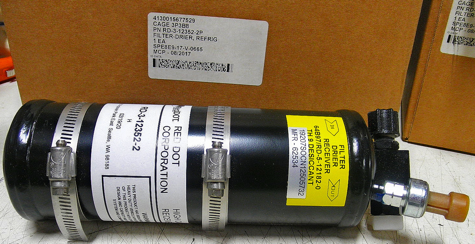 RD-3-12352-2 4130-01-567-7529 Filter-Drier, Refrigerant ⋆ DP Equipment LLC